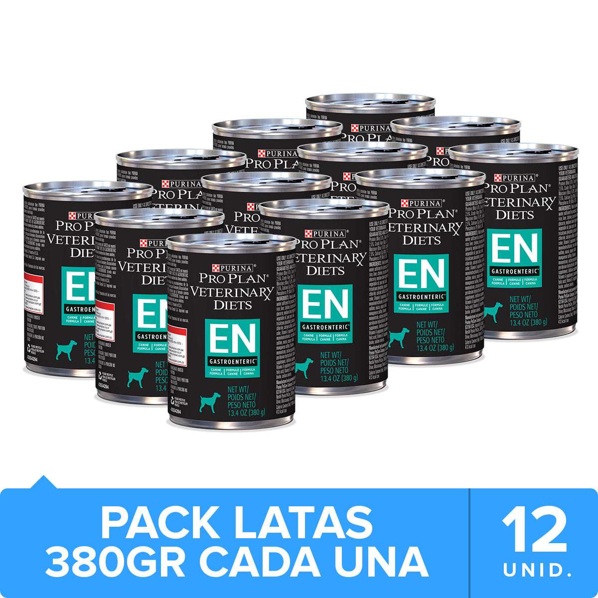 Purina Pro Plan EN Gastroenteric Canino Lata 380gr Pack 12 unidades ...